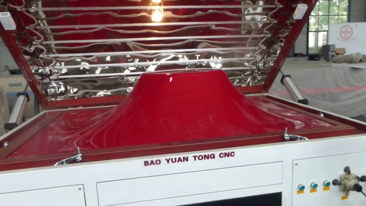Deep vacuum forming machine - YouTube