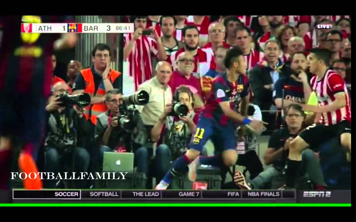 Neymar Fight vs Athletic Bilbao HD (Copa Del Rey Final) - YouTube