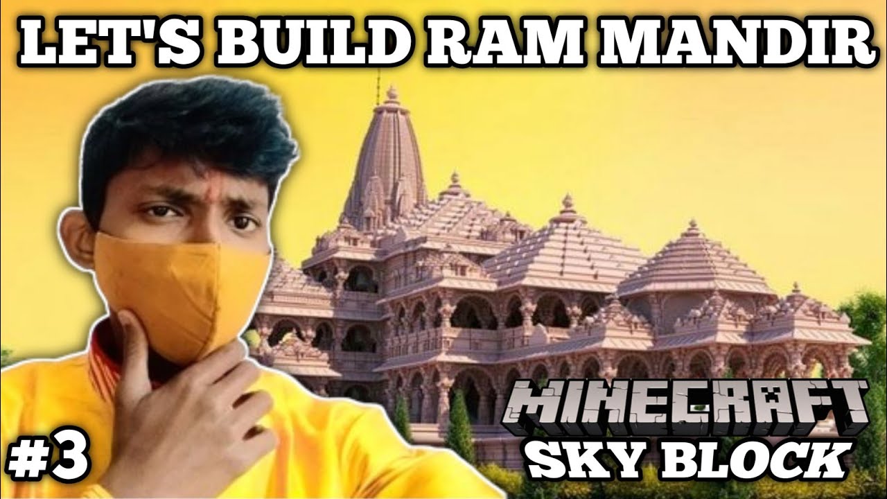 CAN I BUILD RAM MANDIR IN MINECRAFT SKY BLOCK #3 // VORTEX phantom ...