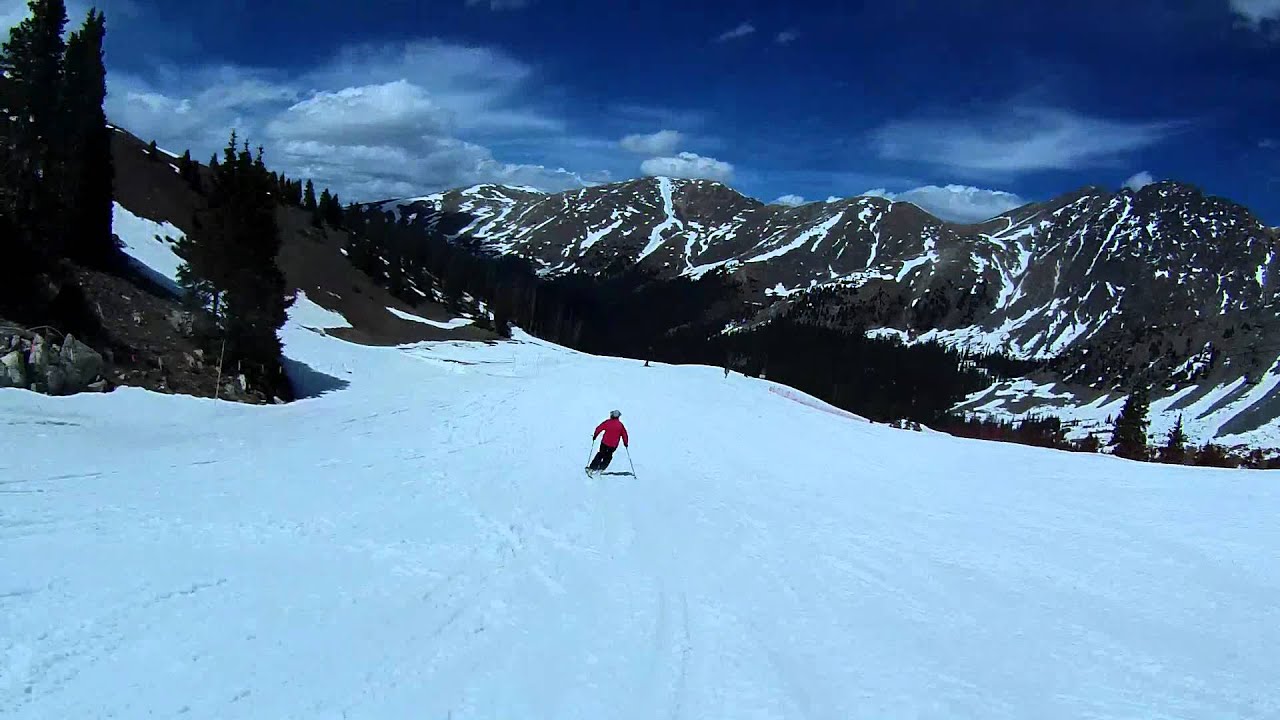 SKIING ABASIN COLORADO MAY 3 2012 FOLLOWING GREAT SKIER RUN 4 - YouTube