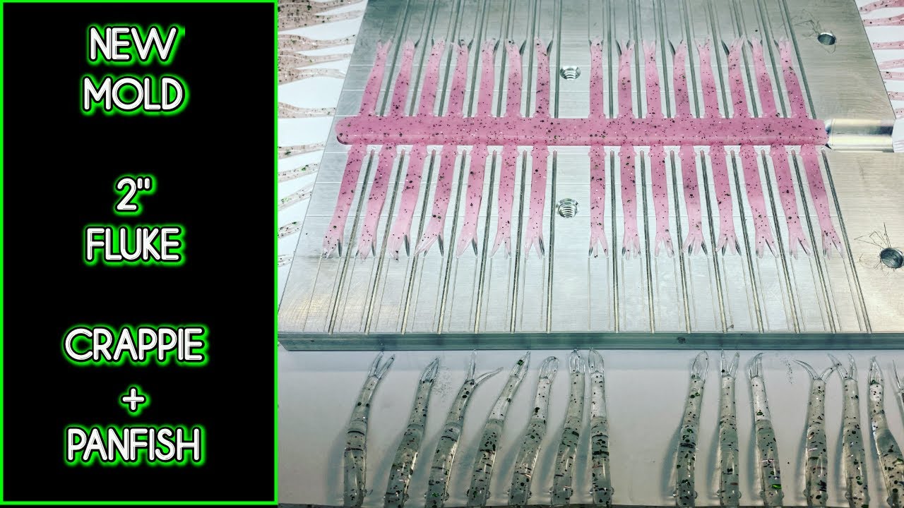 New Crappie Mold. 2" Split Tail Fluke from Fat Guys Fishing. - YouTube