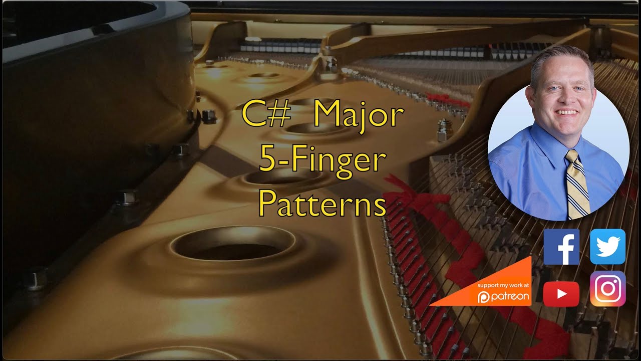 5-Finger Patterns at the piano C# Major - YouTube