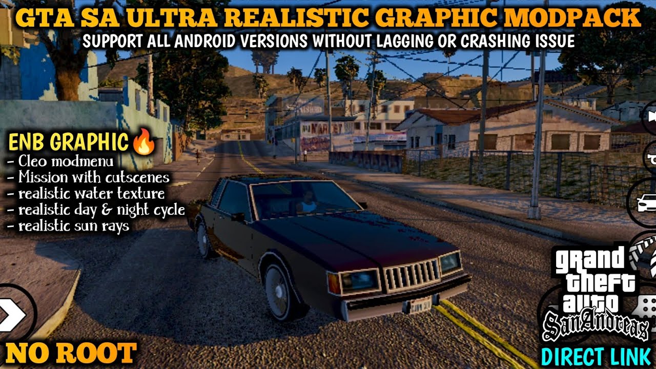 ULTRA REALISTIC GRAPHIC MODPACK FOR GTA SA ANDROID 🔥 ENB LIKE GRAPHIC ...