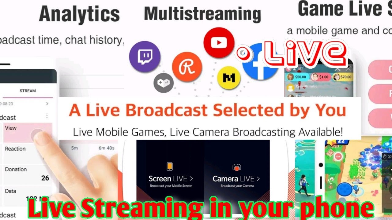 How to live streaming from Phone | Screen, Camera,Gaming with ...