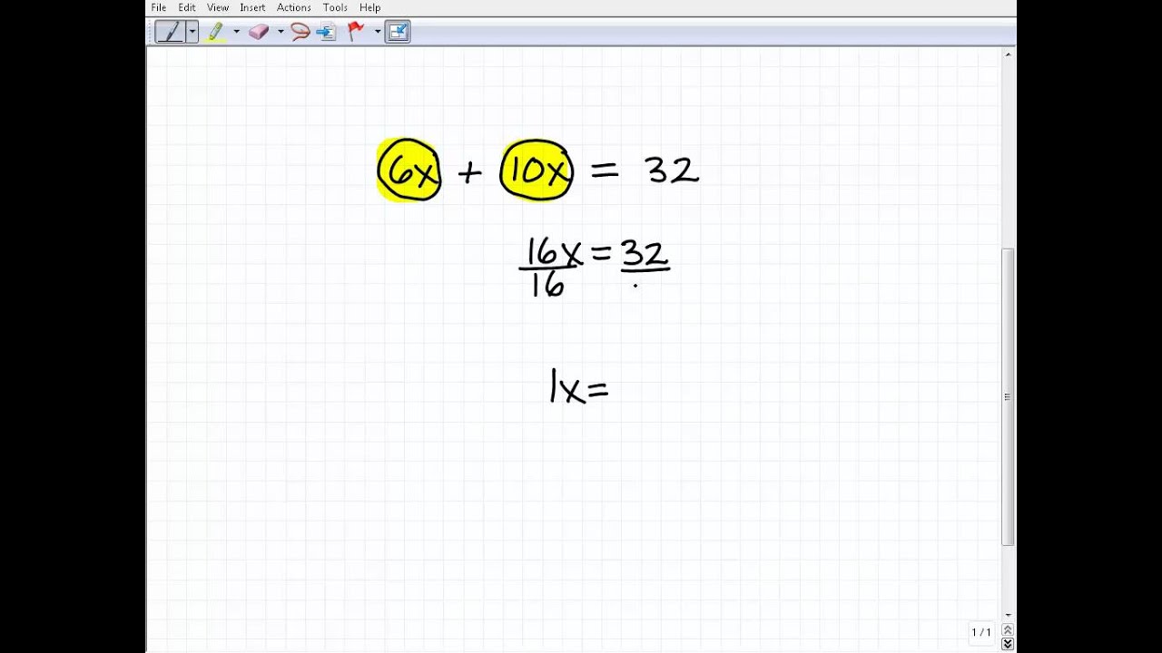 teaching you how to solve linear equations - YouTube