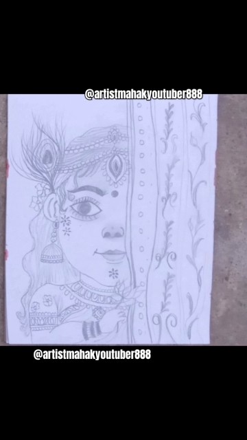 how to draw radha rani #radha gouri gouri #artistmahak #art #artscraft ...