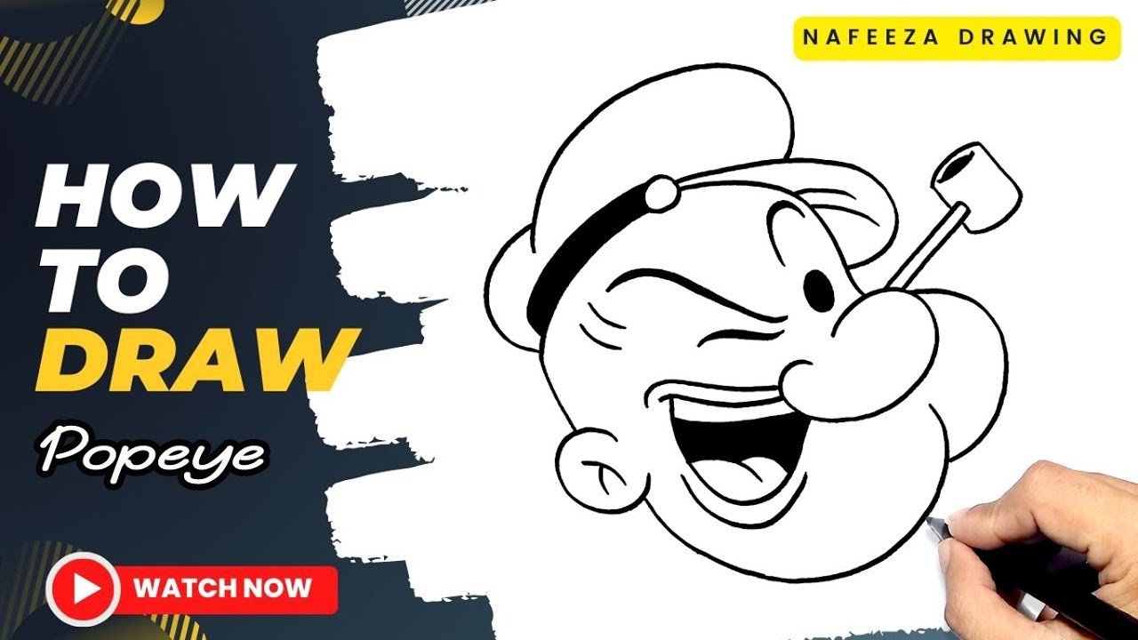 How to draw Popeye - YouTube