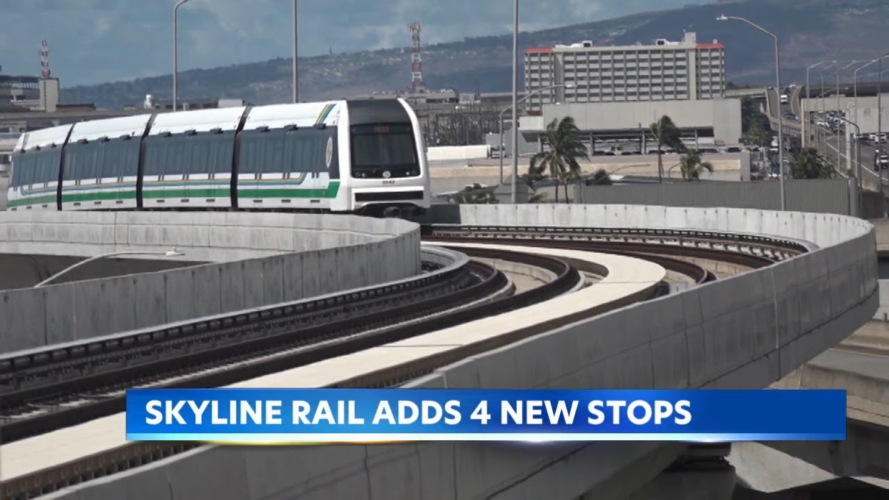 Honolulu’s Skyline rail adds 4 more stops in Segment 2 - YouTube