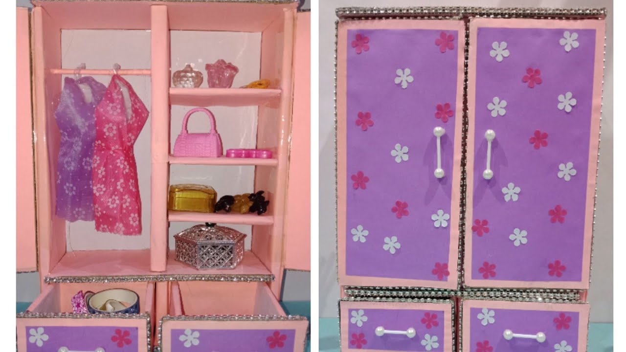DIY Mini Cupboard Making From Cardboard | Mini Craft Ideas | Mini ...