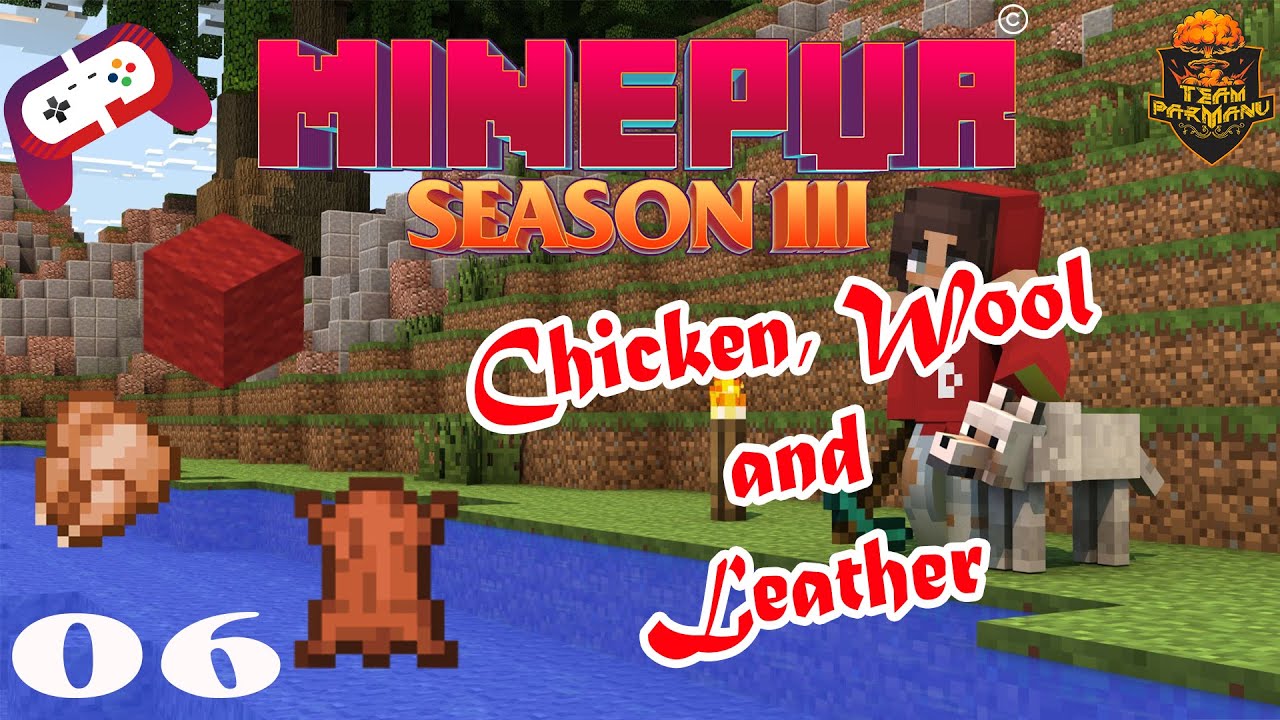 Minecraft MINEPUR S03E06 | Chicken, Wool and Leather Farm - YouTube