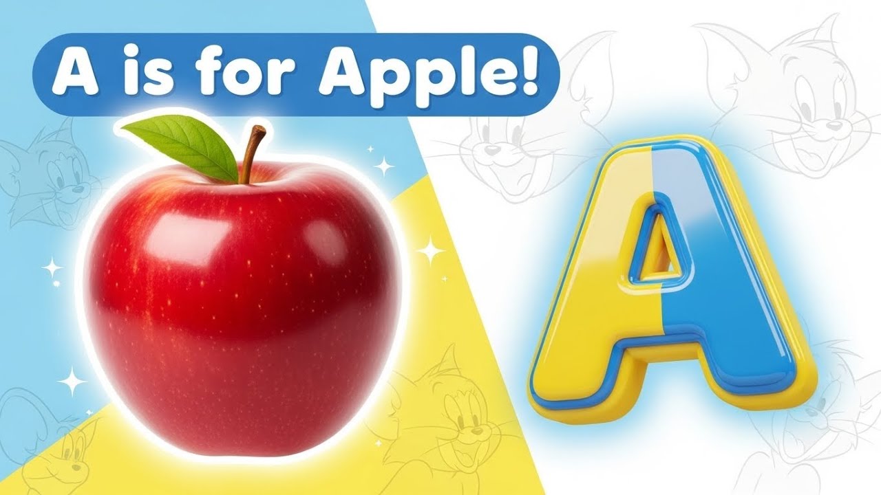 ABC Learning with Tom & Jerry | A for Apple | Nursery Rhyme | Tom ...