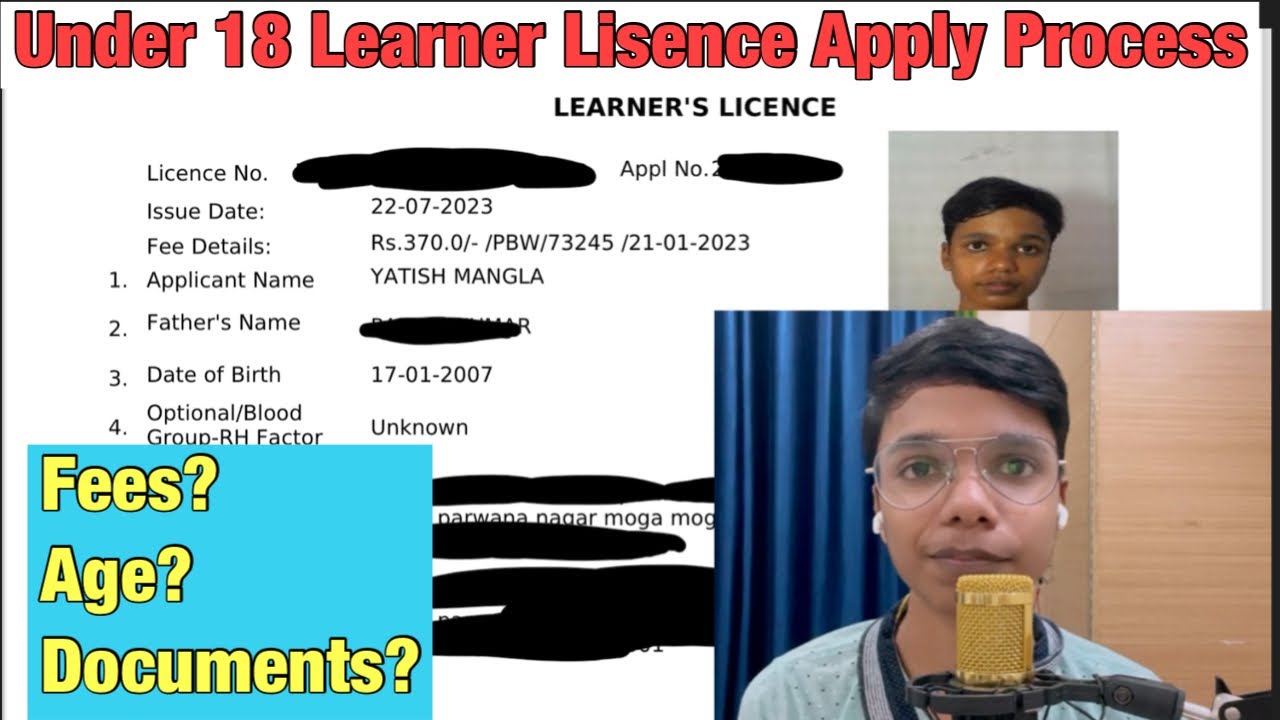 Under 18 Learner Lisence Apply Process || Under 18 Lisence Apply || How ...
