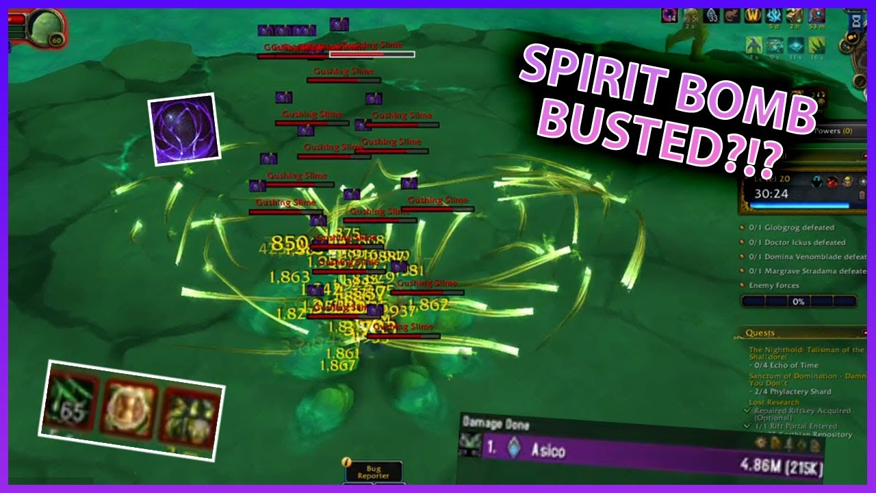 SPIRIT BOMB BROKEN IN 9.2? 215K DPS IN +20 PF !|Daily WoW Highlights ...