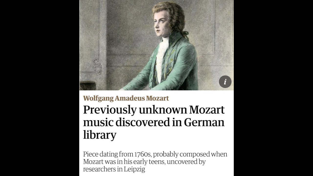 Undiscovered music by Wolfgang Amadeus Mozart [2024] - YouTube