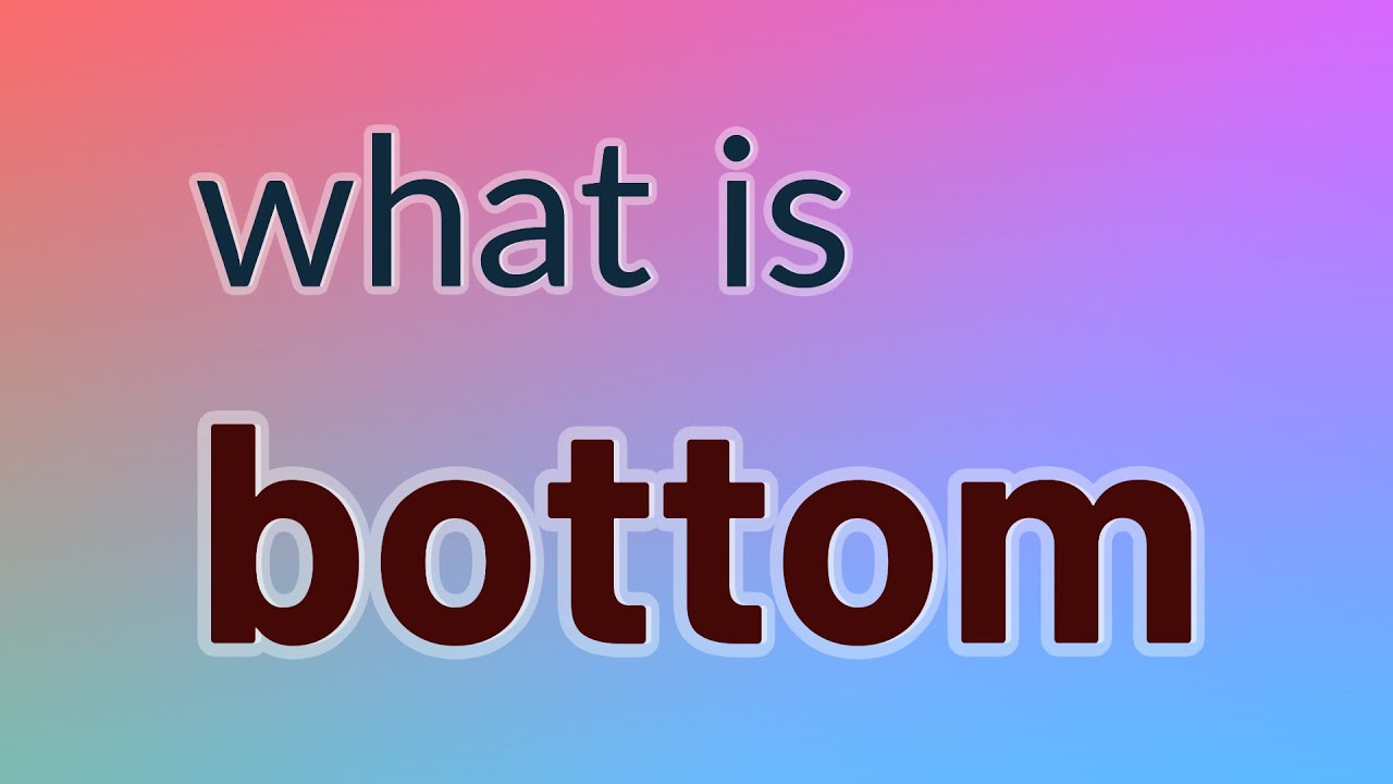 Bottom - 120 English Vocabulary Flashcards - YouTube