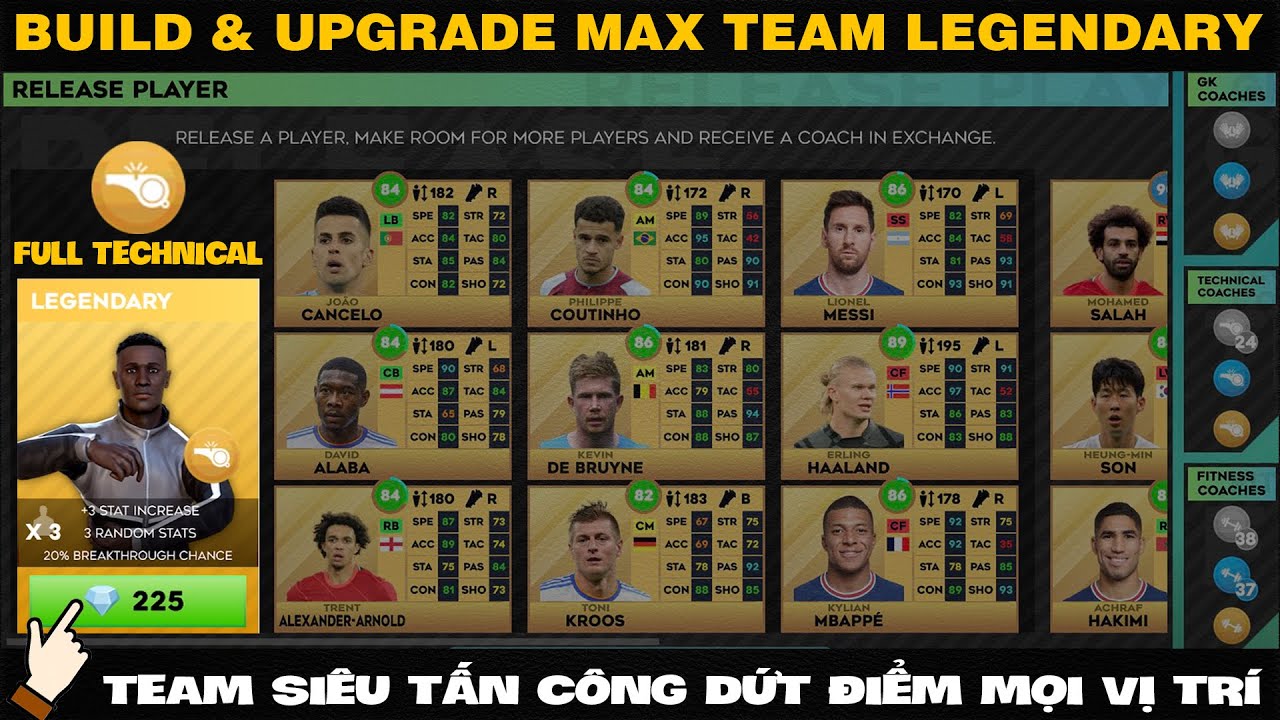 DLS 23 | Build & Upgrade full technical team legendary và cái kết | Cứ ...
