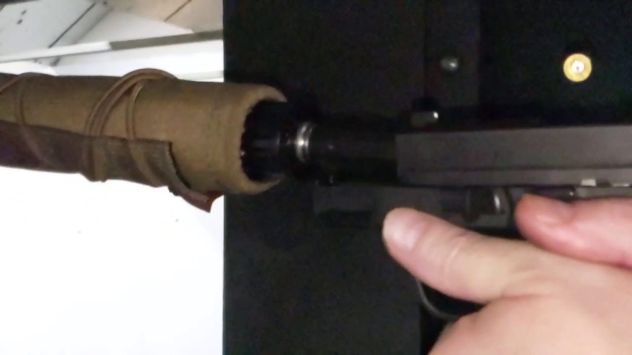 Suppressor with Nielsen Device in super slo-mo - YouTube