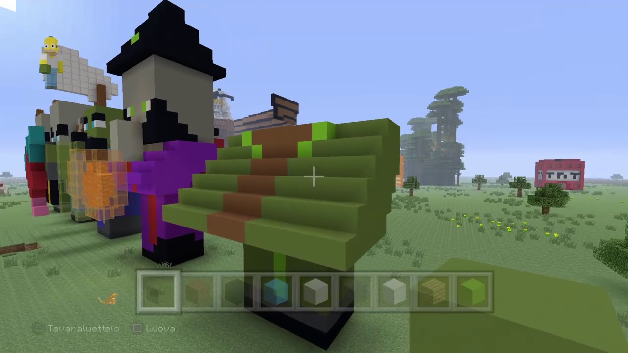 Minecraft: how to build a giant green villager - YouTube