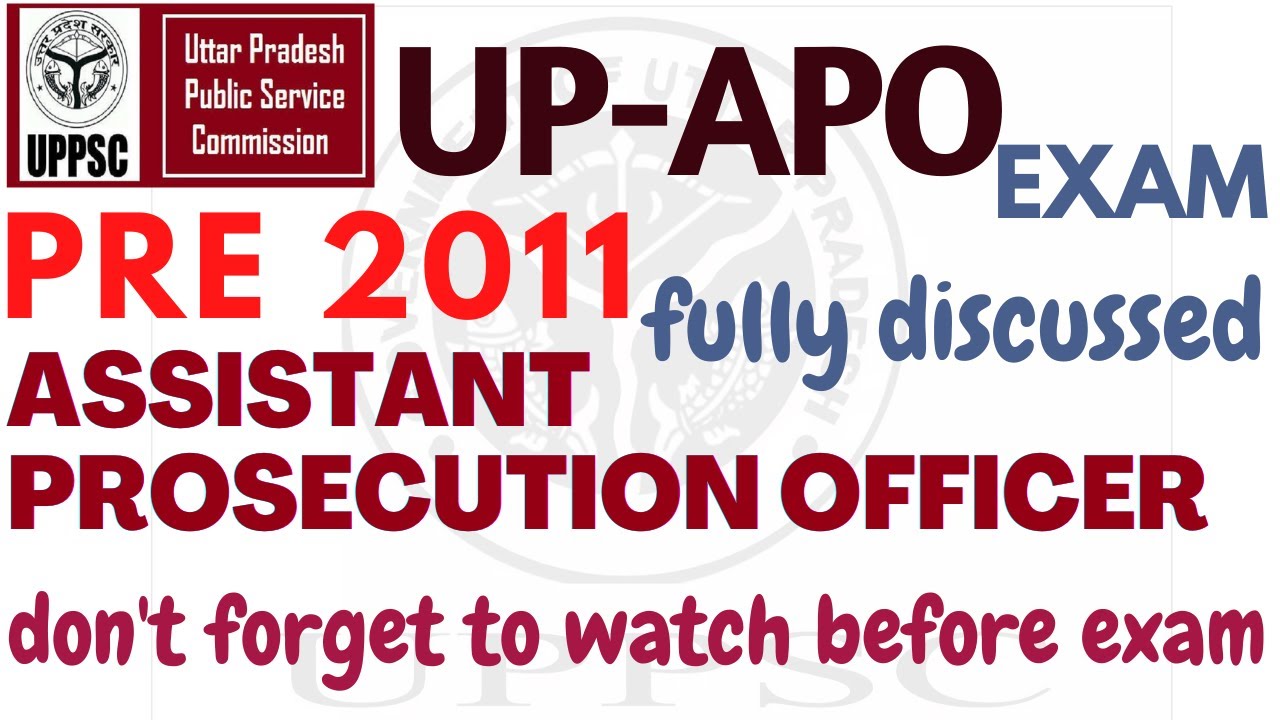 UP APO PRE 2011 - UP PSC - ASSISTANT PROSECUTION OFFICER - PRE PAPER ...