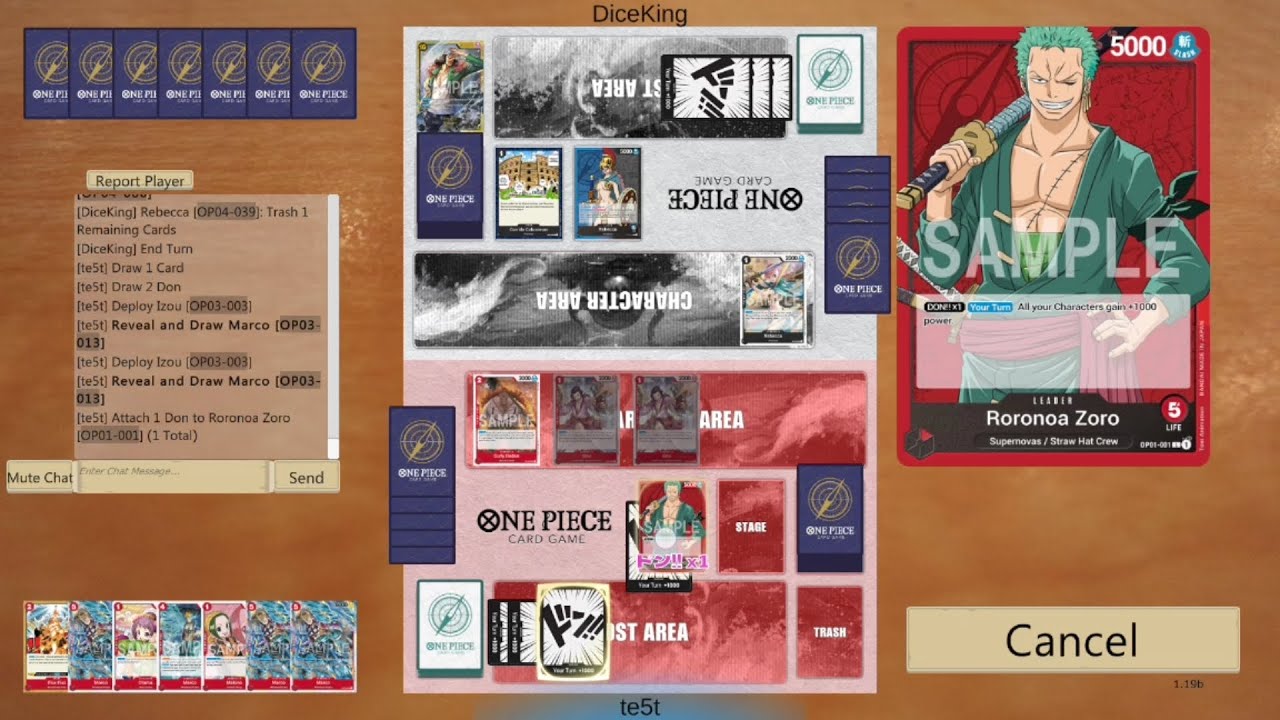 [OPTCG] Zoro vs Rebecca o258 - YouTube