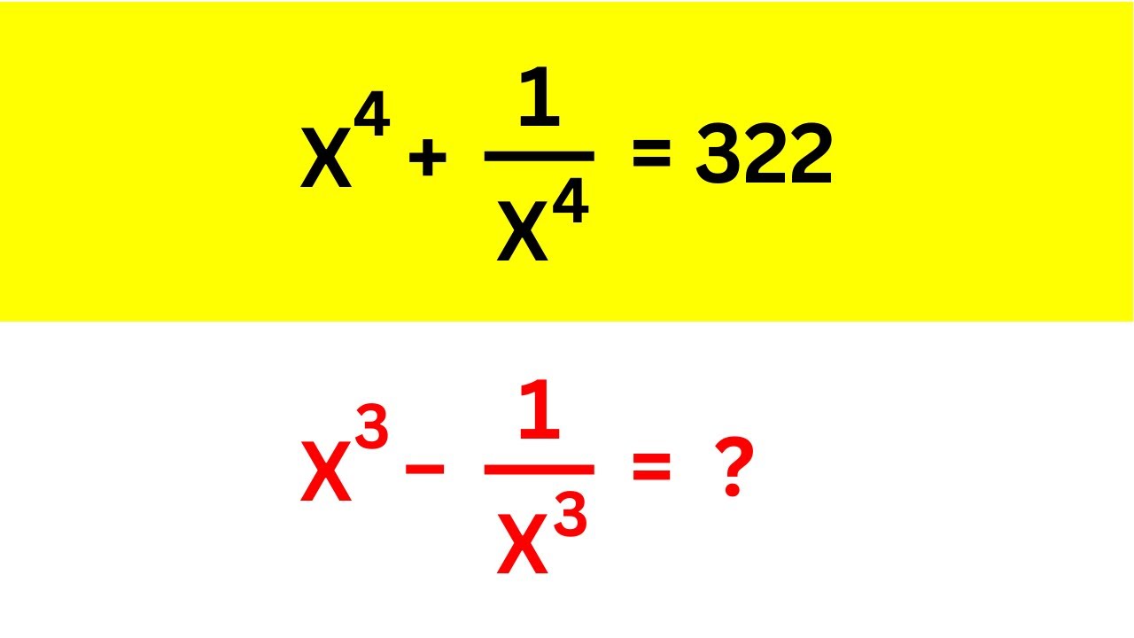 Solving an Insanely Tricky Algebra Problem - YouTube