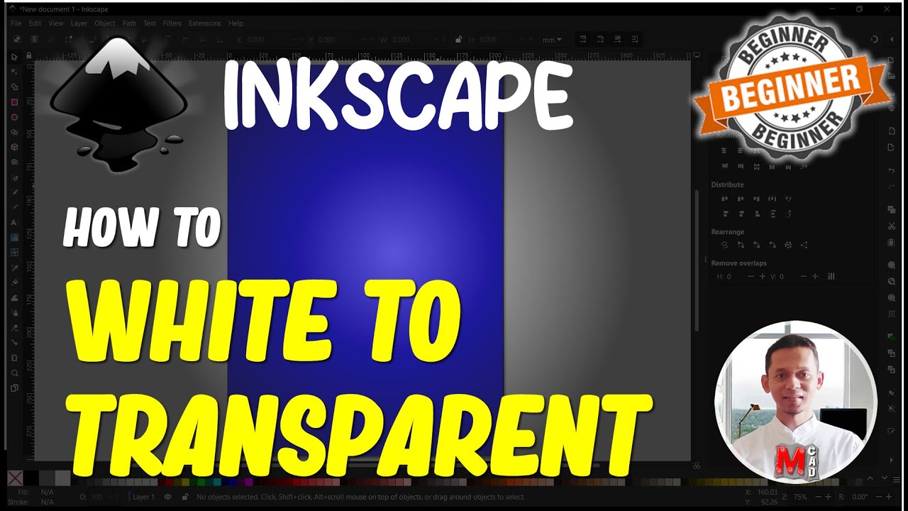 Inkscape How To White To Transparent - YouTube