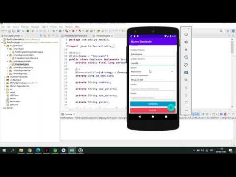 Crud - Gestión Empleados / [Retrofit][Android Studio][Spring Boot] - YouTube