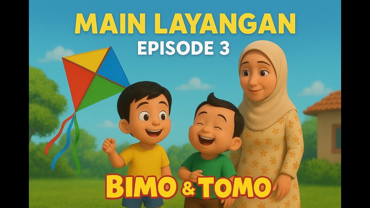 Episode 3 :Bimo & Tomo Bermain Layangan😄 | Cerita Anak Lucu dan Seru ...