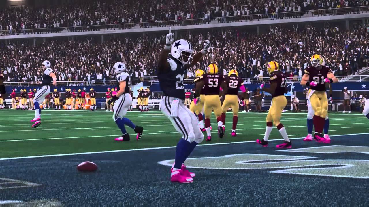 Madden NFL 15-Washington Redskins at Dallas Cowboys(week 8) - YouTube