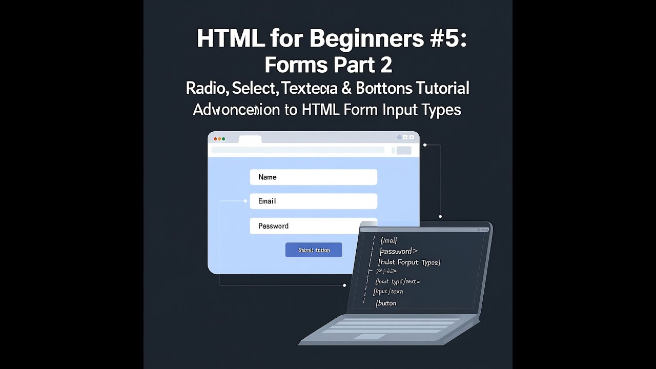 Learn HTML Forms #9(Part 3) – Radio, Select, Textarea & Buttons Tutorial - YouTube