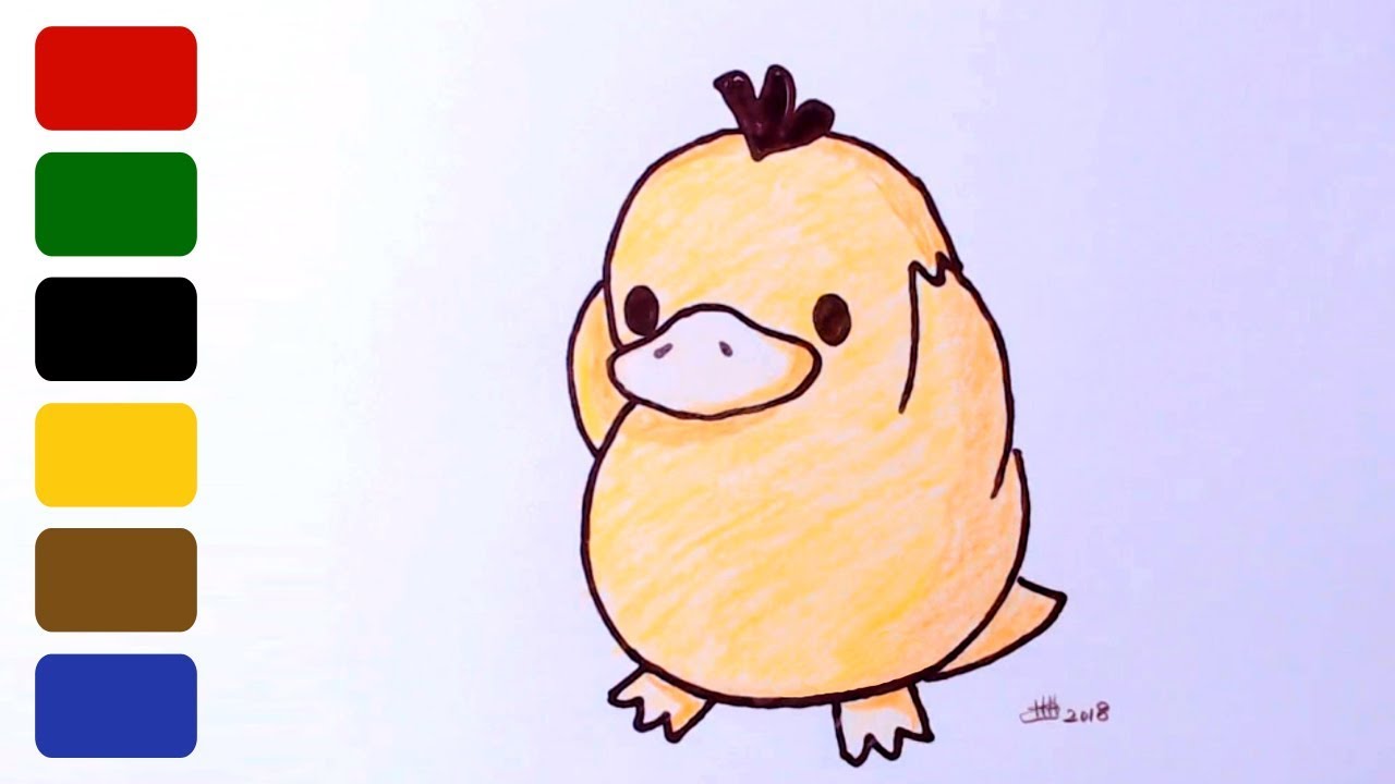 How to Draw Psyduck from Pokemon - YouTube
