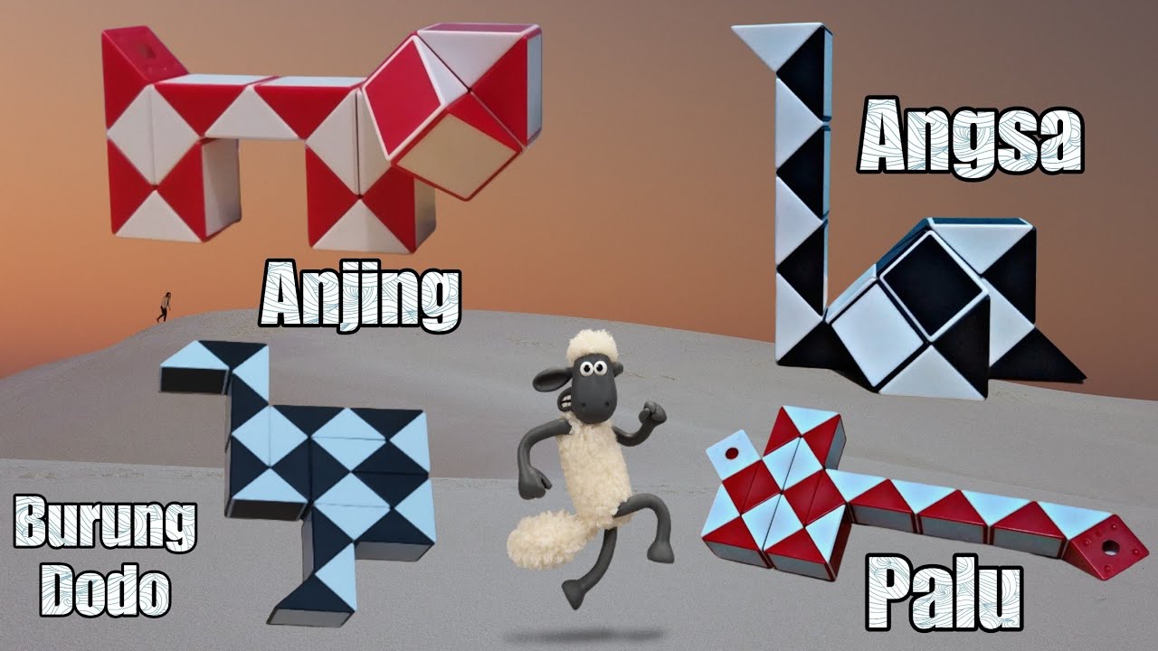 Rubik Snake Bisa Jadi Bentuk Hewan • Zona Bermain Anak - YouTube