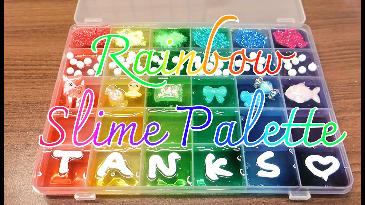 🌈Rainbow slime palette🌈虹色スライムパレット - YouTube