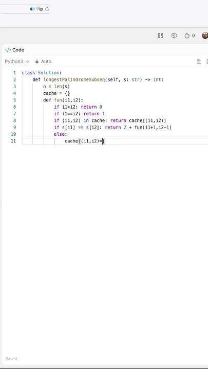 Leetcode 516 Longest Palindromic Subsequence Youtube