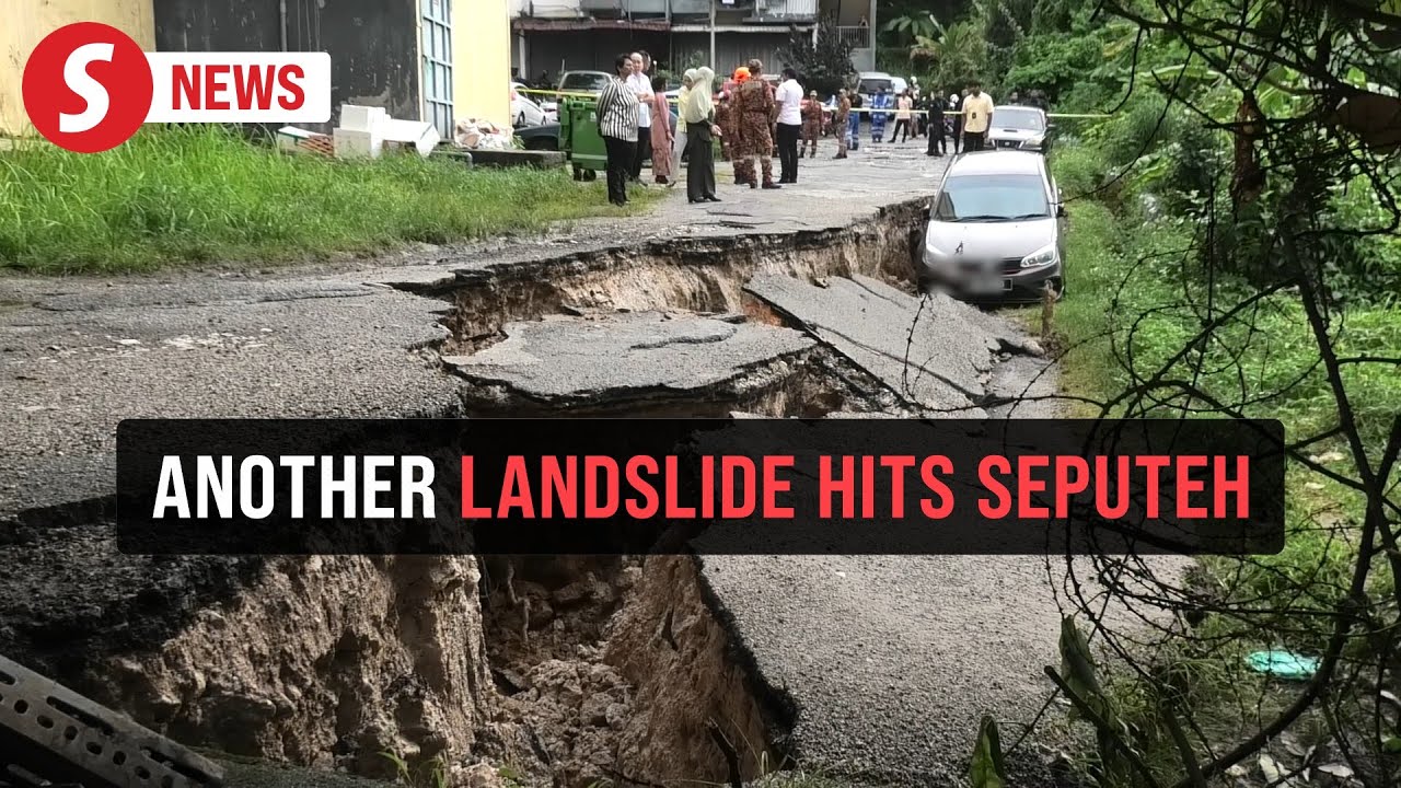 Ten-metre high slope along Jalan Klang Lama collapses - YouTube