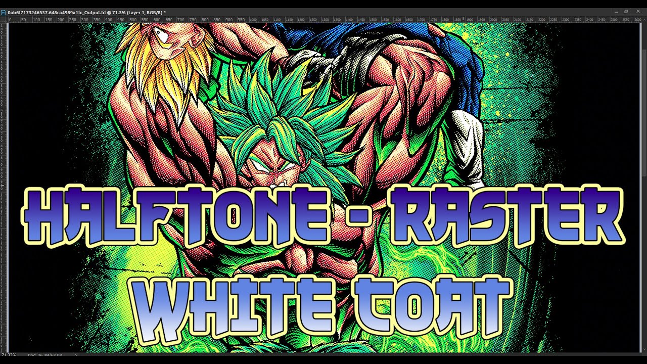 [#1] HALFTONE | RASTER | DTF DESIGN | COAT WHITE + GIFT - YouTube