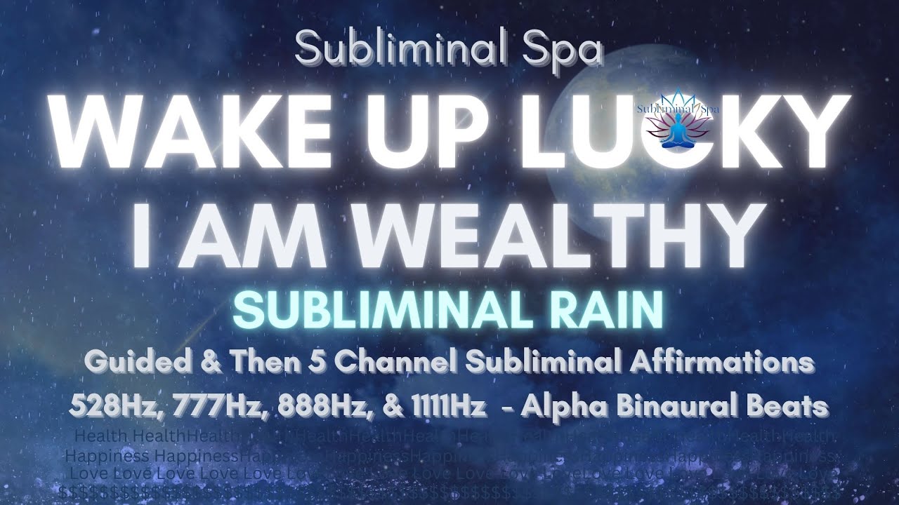 Lucky Day Subliminal Powerful - [I AM WEALTHY] Affirmations - YouTube