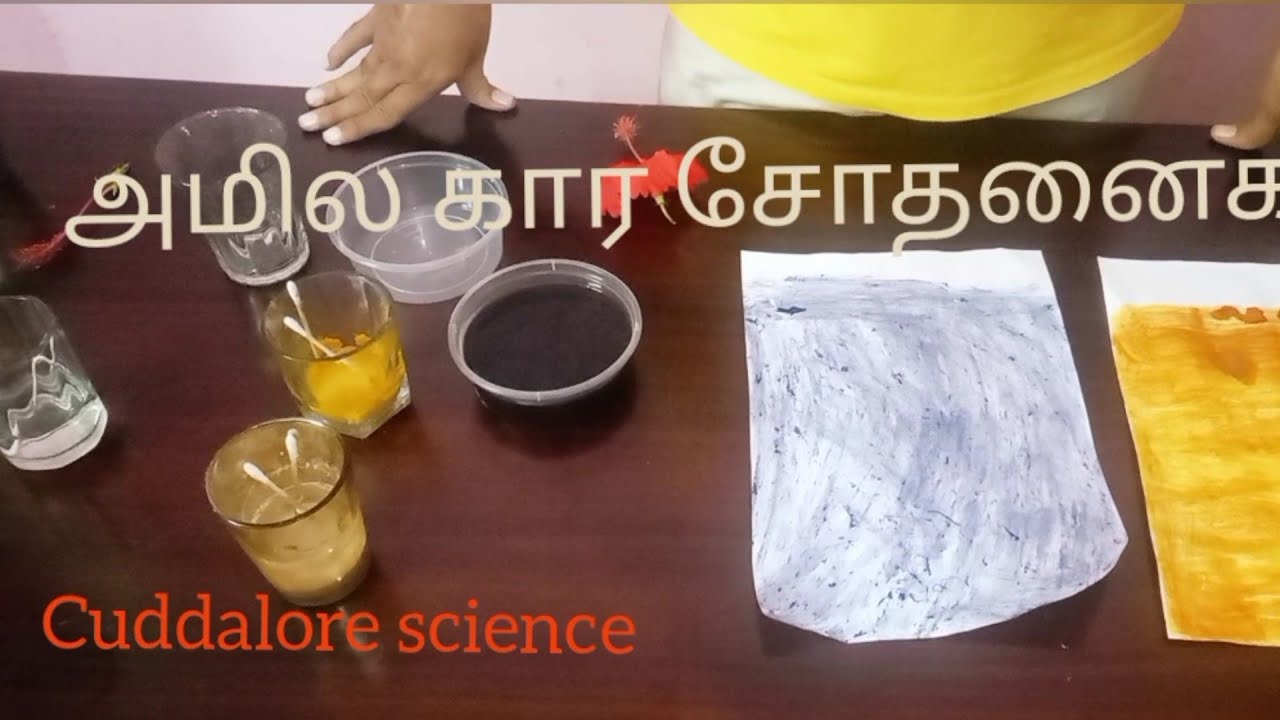 வீட்டில் உள்ள பொருள் மூலம் அமில கார சோதனை Acid base Experiments with homethings@Kalamscience ...