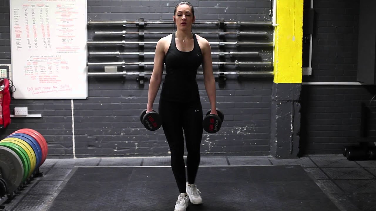 My PT Hub Exercise Library - Dumbbell Curtsy Squats - YouTube