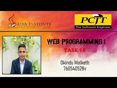 Web Project Task 18 | 1st Year | Semester 01 | Java Institute | Okindu Malketh - YouTube