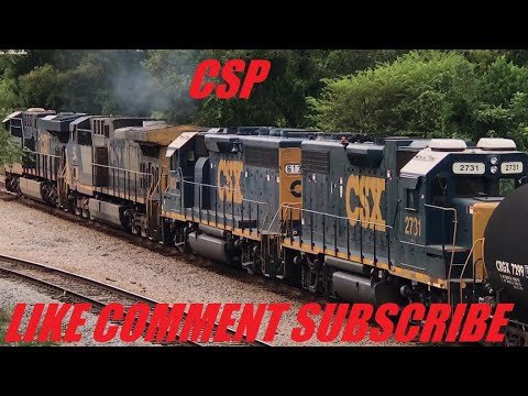 [CSXT]Q471-26 SB W/4 Engines Shoves On Into Milan Yard To set off & Pickup In Fay NC - YouTube