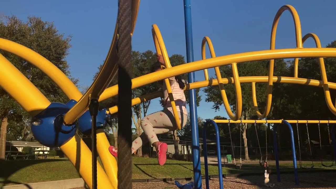 A wonderful Day Outside, Playing on swing and Obstacle course. - YouTube