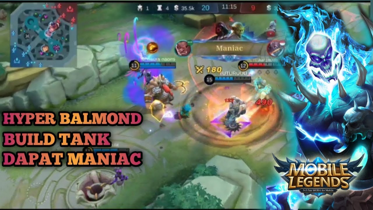GAMEPLAY HYPER BALMOND BUILD TANK!! DAPAT MANIAC!! - Mobile Legends ...