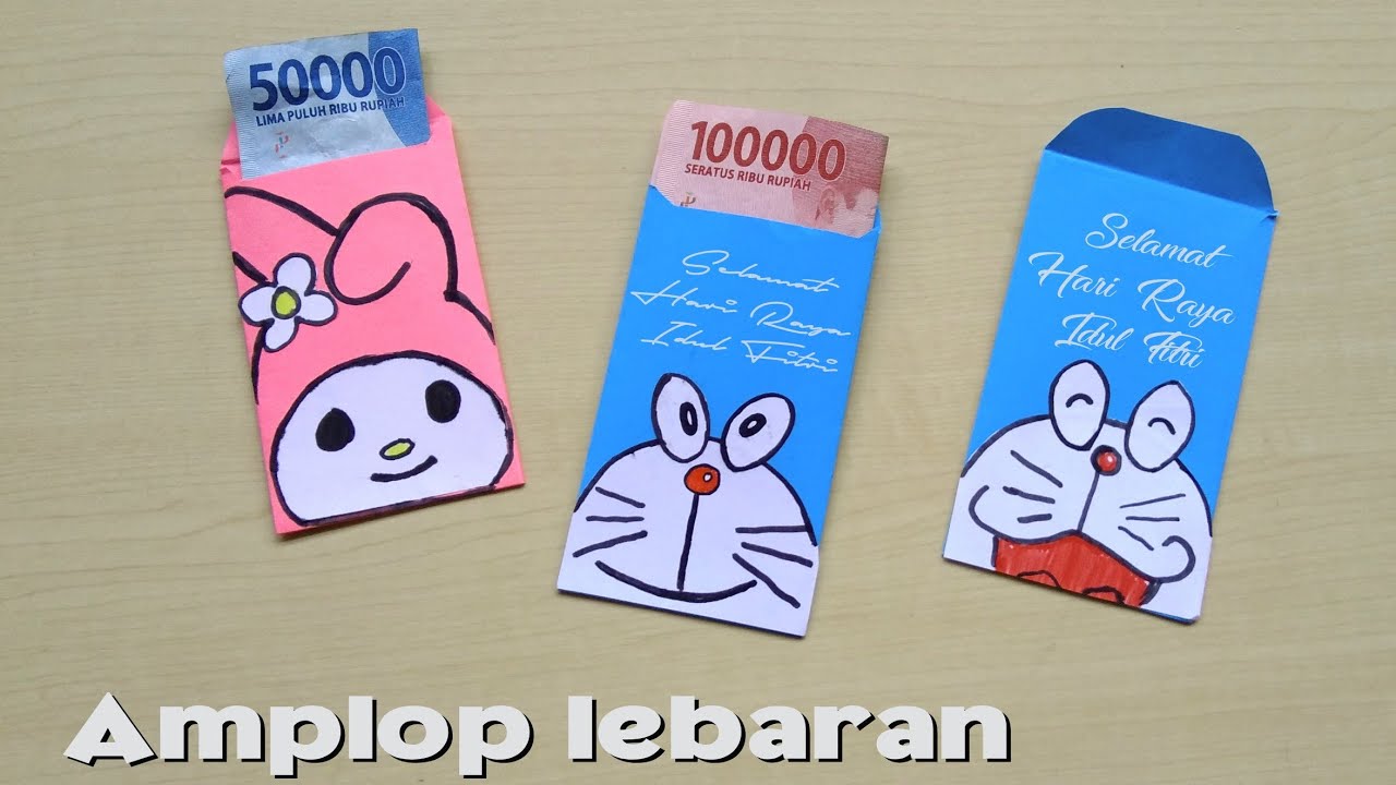 Cara Membuat Amplop Lebaran Dari Kertas Origami - YouTube