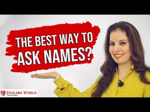 Learn a different way to Ask Names || Riya Khanna English Trainer ...