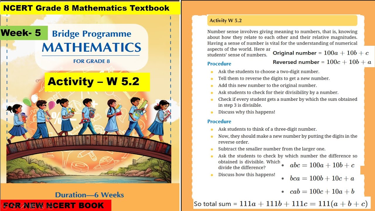 Class 8 Maths Bridge Program | W 5.2 | Activity 2 for Week 5 | 8th ...