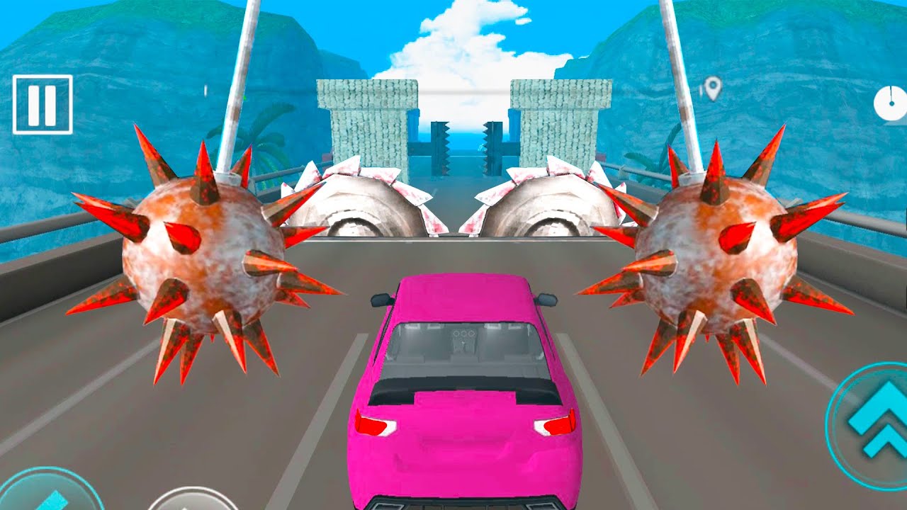 DEADLY RACE #7 NEW PINK SPORT Car Bumps Challenge 3d Gameplay Android ...