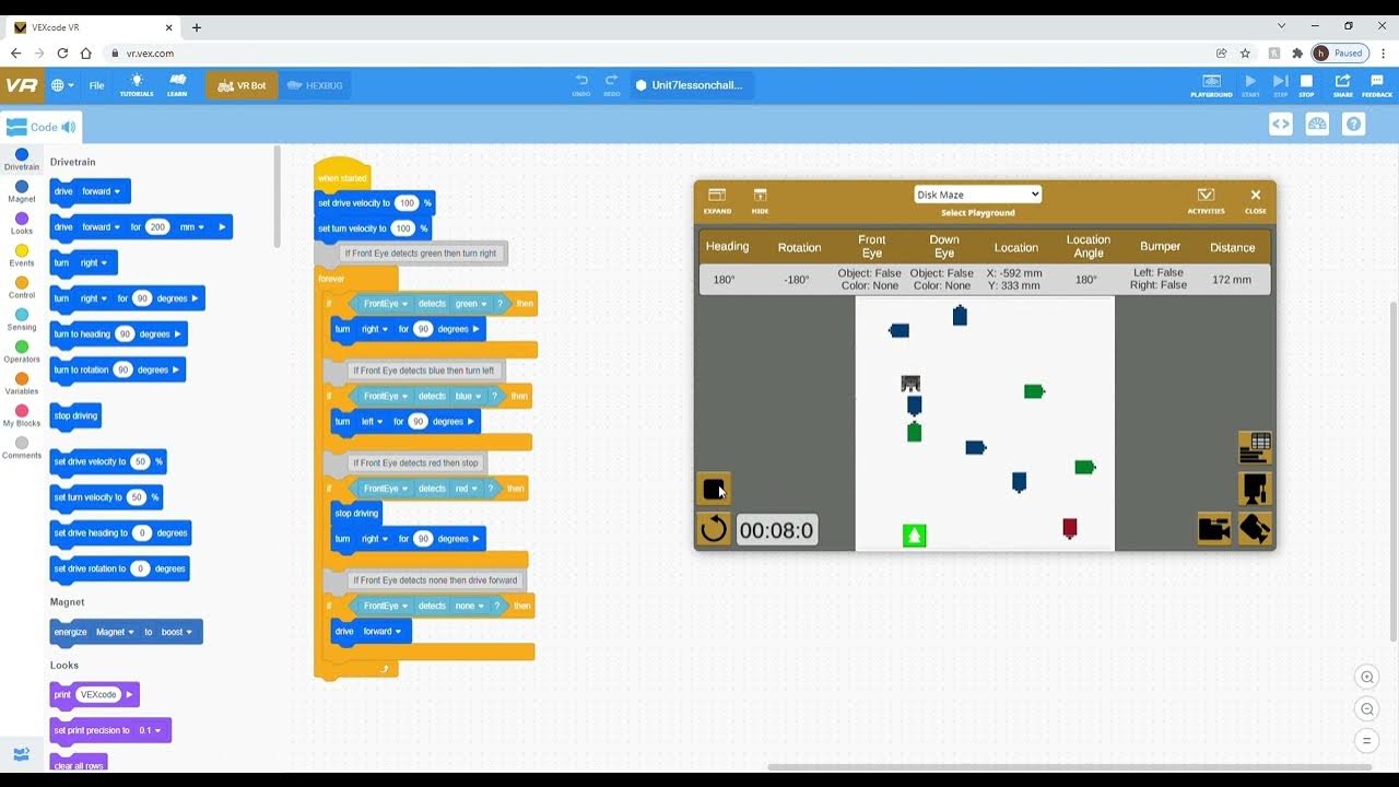 VEXcode VR Unit 7 - YouTube