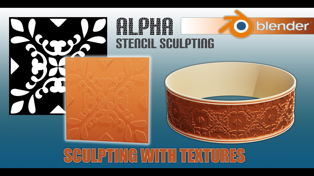 Sculpting With Textures / Blender Tutorial / Alpha Stencil - YouTube