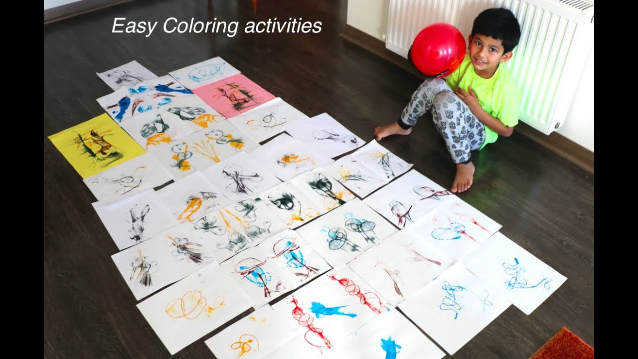 Easy Colouring technique for kids⎜ Creative way of painting⎜Fun ...